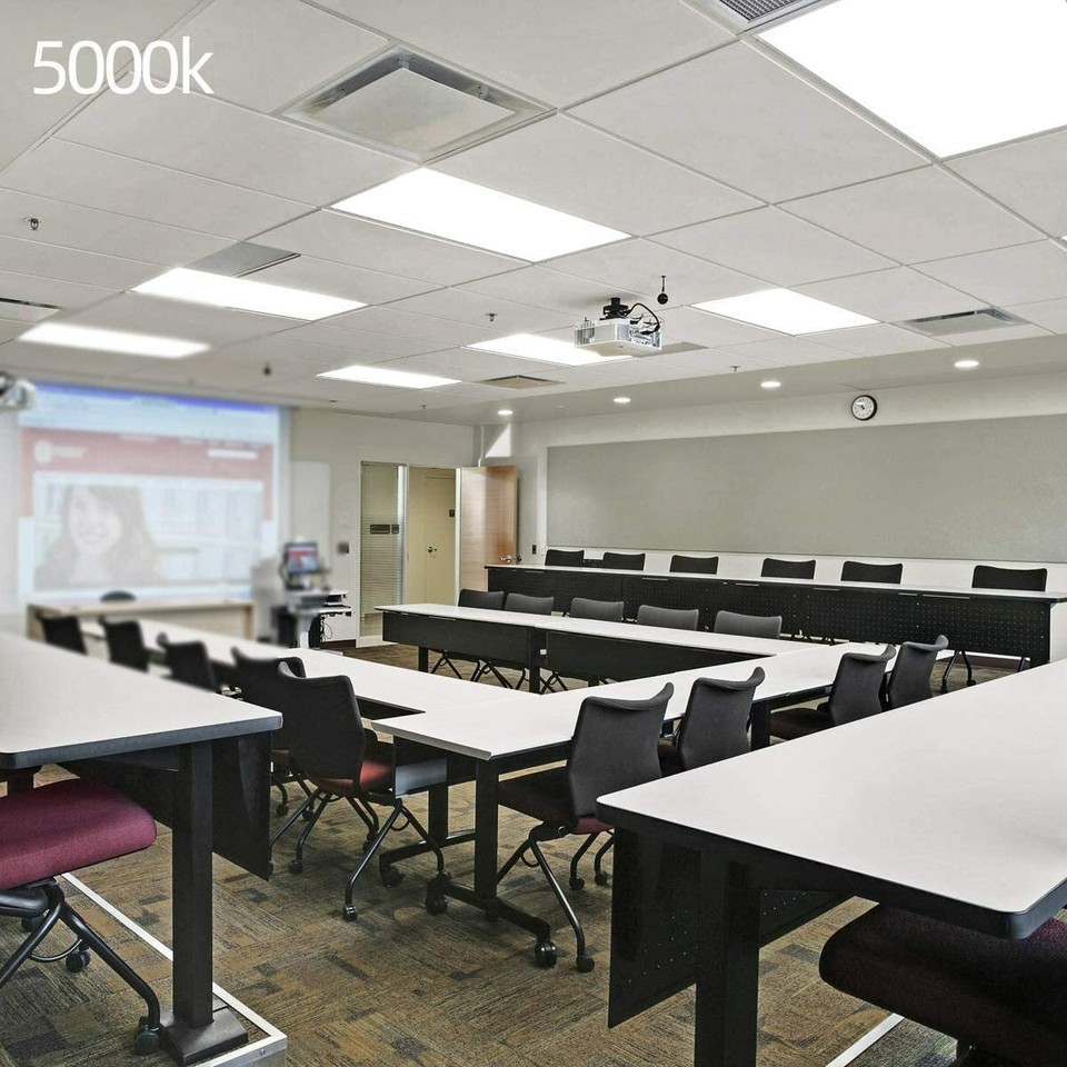 4pc 2x4FT LED Flat Panel Troffer Light 75W Recessed Back-Lit Drop ...