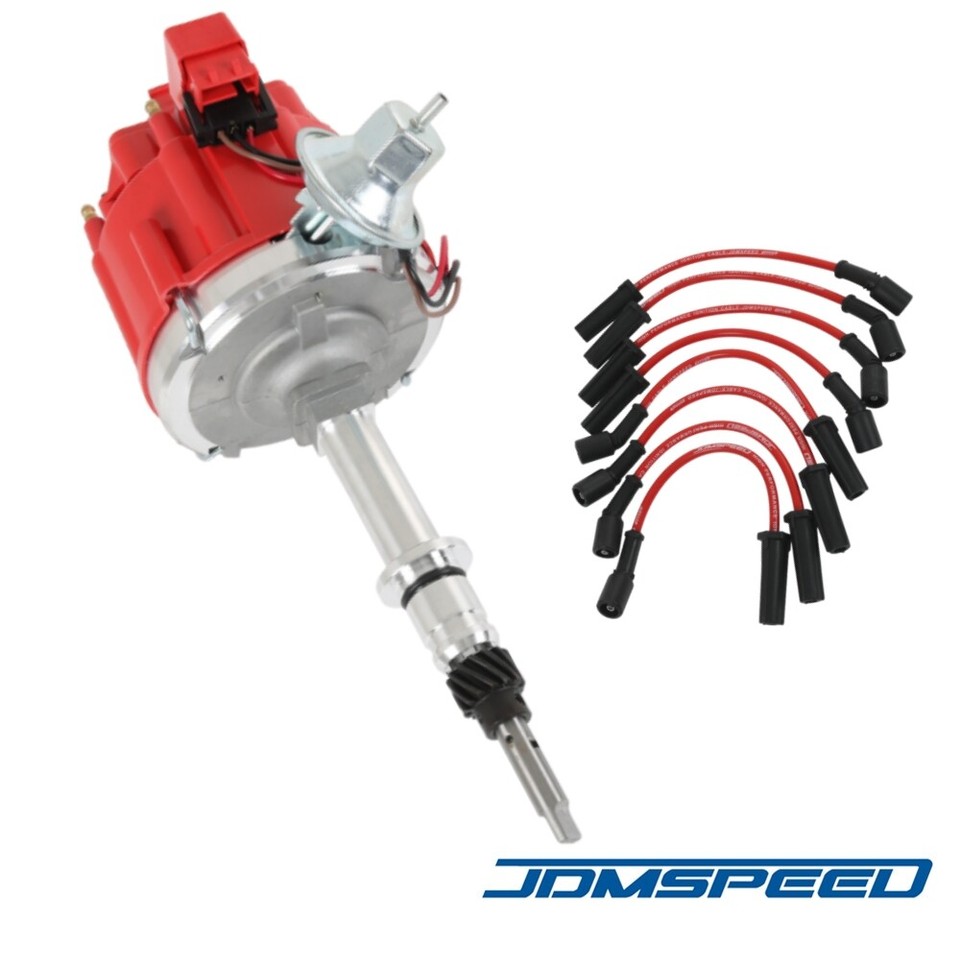 Distributor HEI W/ Wire Set Fit Chevrolet Inline 250 230 292 GMC Trucks ...
