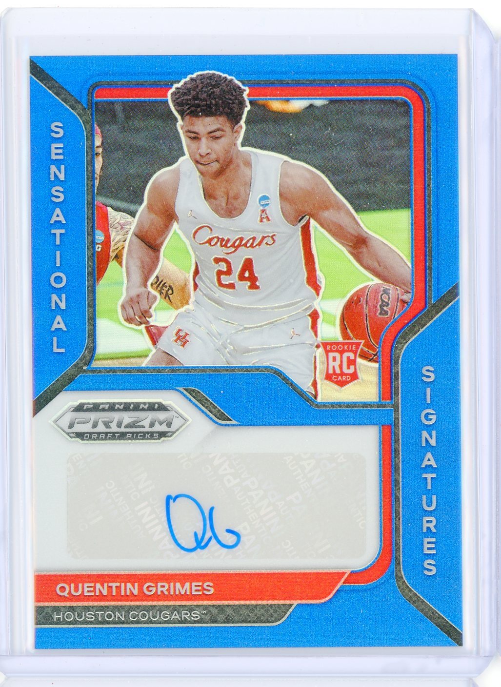 2021-22 Panini Prizm Draft QUENTIN GRIMES BLUE Autograph AUTO RC Rookie ...