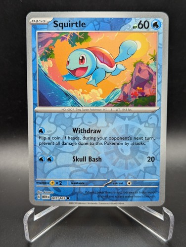 Squirtle Pokemon Cosmo Holo 007/165 EN 151 Promo Costco Exclusive NM ...