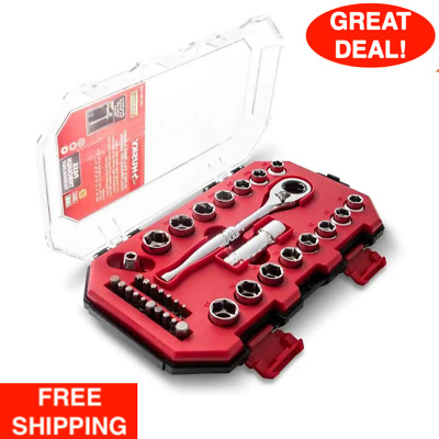 Pass Through Ratchet And Socket Set 3/8 Drive 6-Point Hard Shell ...