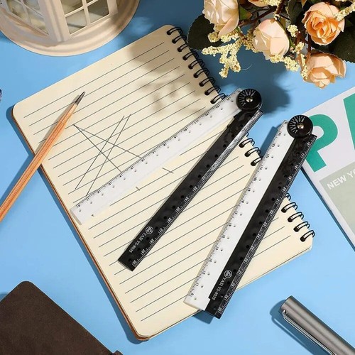 Plastic Folding Ruler Non-toxic Black and White Minimalist Ruler ...