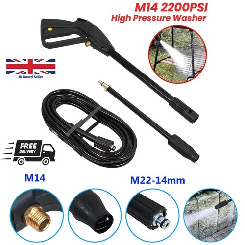 High Pressure Washer Spray Gun and 8M Washing Hose Kit For Car Jet ...