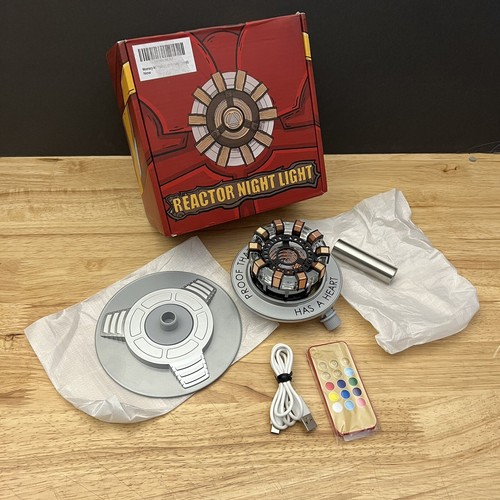 Ironman Arc Reactor Night Light with Remote - Rechargeable Superhero ...