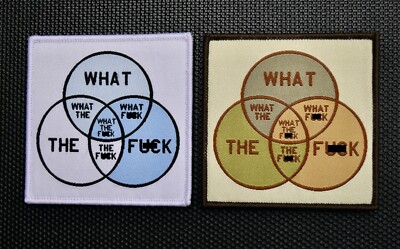 What The F**k Venn Diagram Woven Morale Patch WTF Patch Set Multicam | eBay