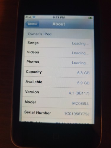 Apple iPod Touch 8 GB Model A1288 - Tested And Working, Weak Battery | eBay