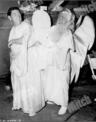 THE THREE STOOGES in HEAVENLY DAZE MOE & SHEMP ANGELS 1948 11 X 14 ...