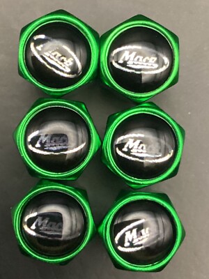 6 Pcs Set Air Valve Cap With Mack Logo Air Valve Cap Colour Green ...