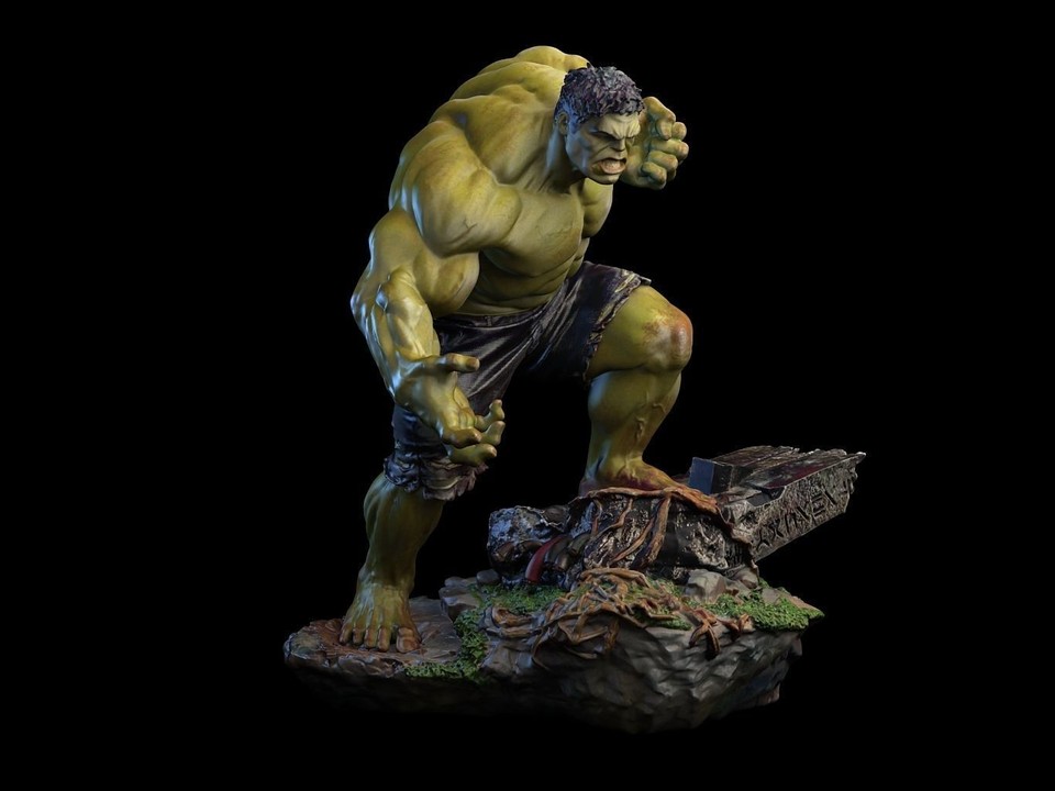 Hulk Destroy Resin Sculpture Statue Model Kit Marvel Unpainted ...