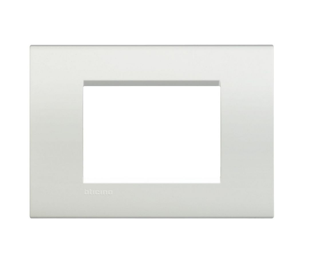BTICINO LIVINGLIGHT LNA4803BI PLACCA QUADRA 3 MODULI BIANCA ...