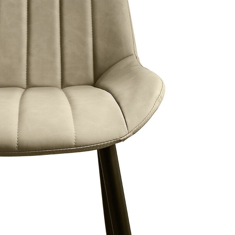 2 Pcs Faux Leather PU Padded Dining Chairs Kitchen Dining Room Chair ...