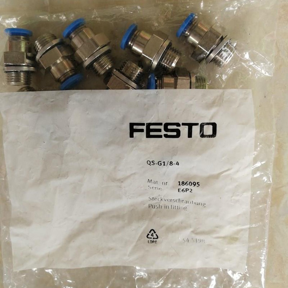 1PC New FESTO QS-G1/8-4 186095 Gas Joint Free Shipping QSG184 | eBay