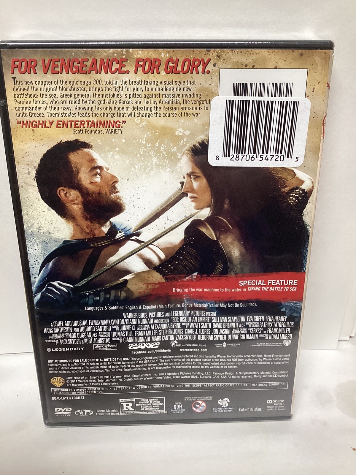 300: Rise Of An Empire DVD New, Sealed 2014 Lena Headey, Sullivan ...