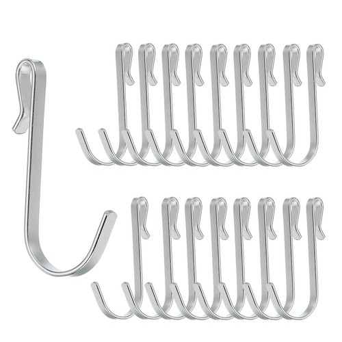 2.3" J Hooks 20 Pack Hook Wire Rack Hooks J Shaped Click-on Hooks ...