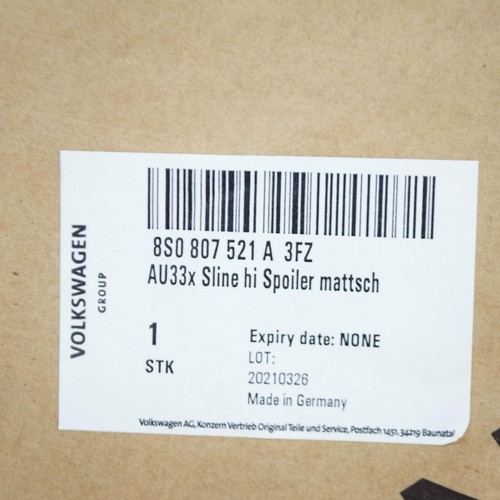 NEW AUDI TT MK3 REAR BUMPER LOWER SPOILER 8S0807521A3FZ 8S0807833 OEM ...