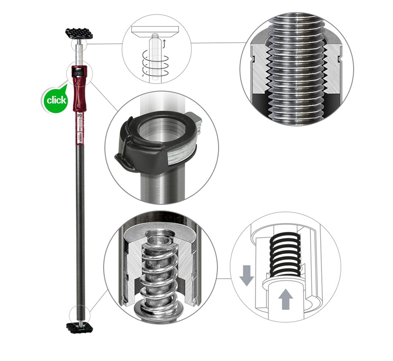 Easy Prop Piher Drywall Plasterboard Builder Ceiling Support Props 155 ...