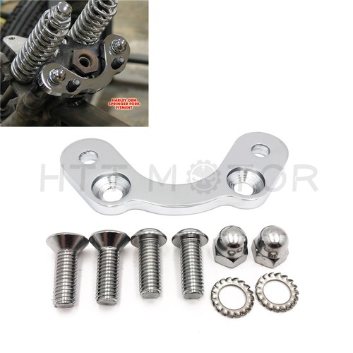 Springer Handlebar Tree Adapter Top Clamp 3.5" Wide Risers Harley ...