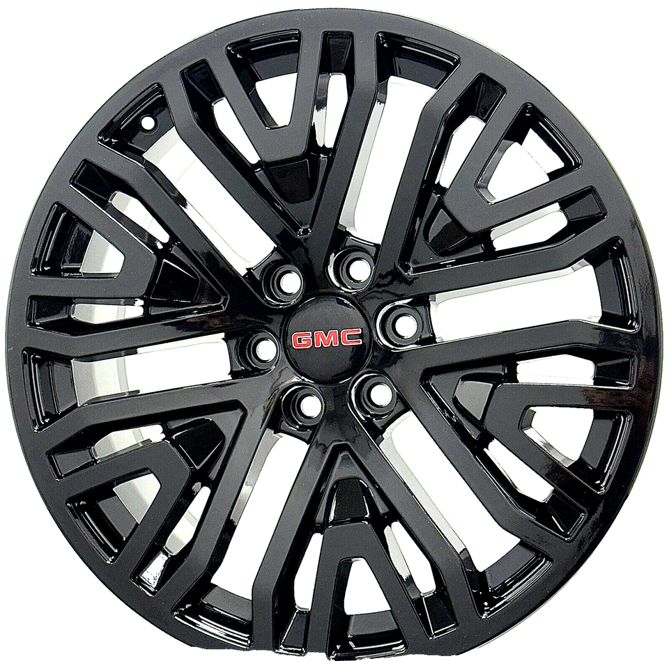 20" Gloss Black OE 84675348 Replica 5906 SEV Wheels 2024 GMC Canyon ...