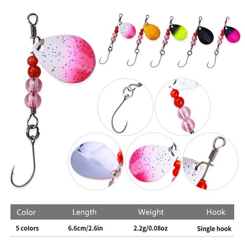 5Pcs Walleye Rigs Fishing Lure Rig Spinner Rig Crawler Harness Spinner ...