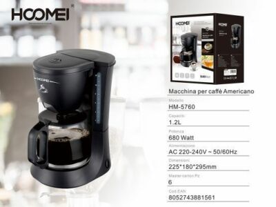 Macchina Per Caffe' 10 Tazze 680 Watt 1.2 Lt Americano Hoomei HM-5760 ...