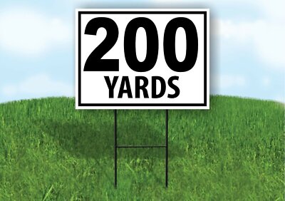 200 YARDS DISTANCE MARKER TARGET RUNNING Plastic Yard Sign ROAD SIGN ...