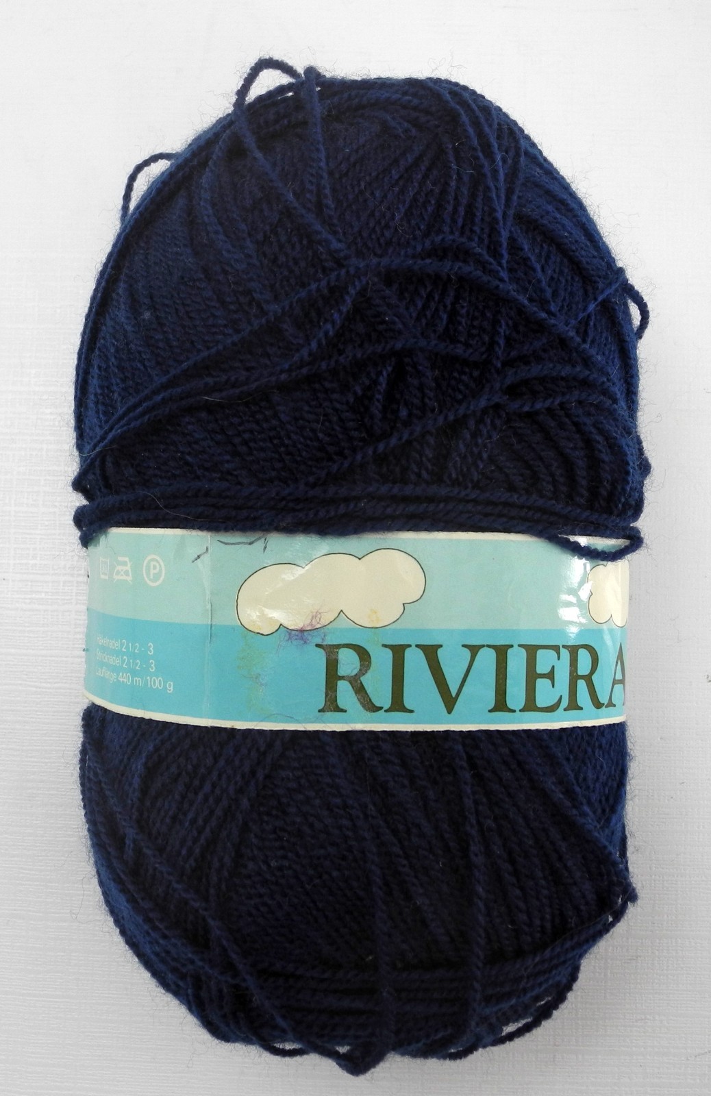 Riviera Easy-Care Acrylic Yarn - 1 Skein Navy Blue #94 53 - Net Weight ...