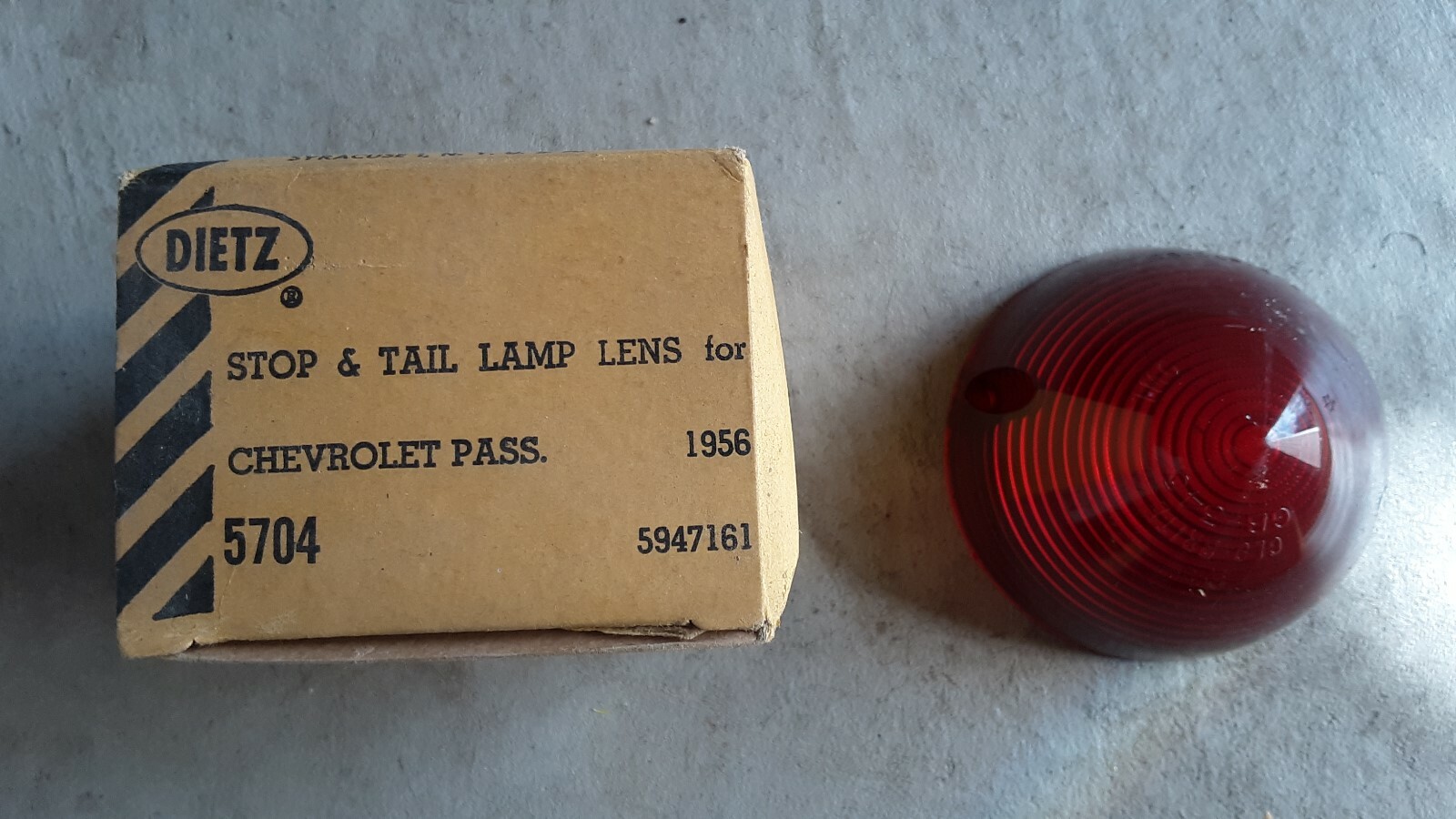 Pair NORS 1956 Chevrolet Stop & Tail Lamp Lens #5947161 Deitz #5704 | eBay