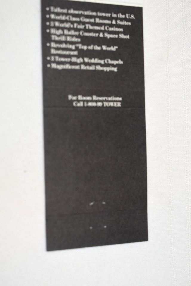 Stratosphere Casino Las Vegas Nevada 30 Strike Matchbook Cover | eBay