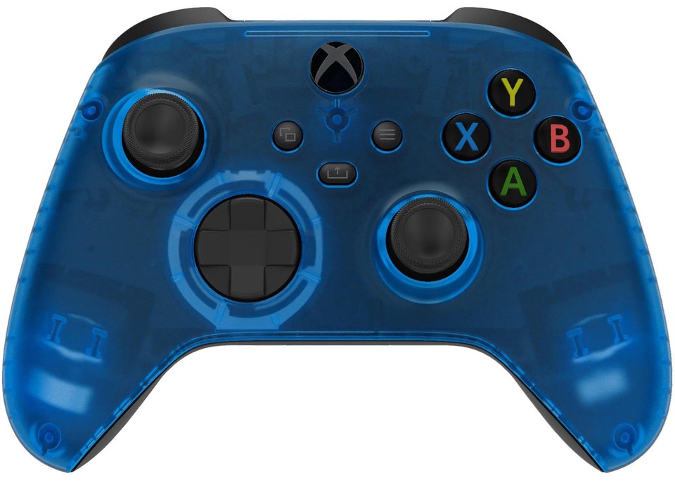 Clear Blue Silent Modz Smart Click Triggers Modded Controller for Xbox ...