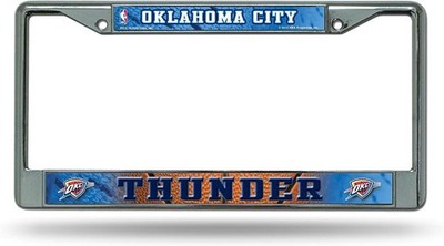 Oklahoma City Thunder Alternate Chrome Metal License Frame [NEW] Car ...