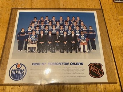 1986-87 Edmonton Oilers Team Picture in plastic MINT | eBay