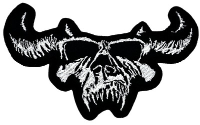 DANZIG SKULL LOGO (shaped border) EMBROIDERED PATCH | eBay