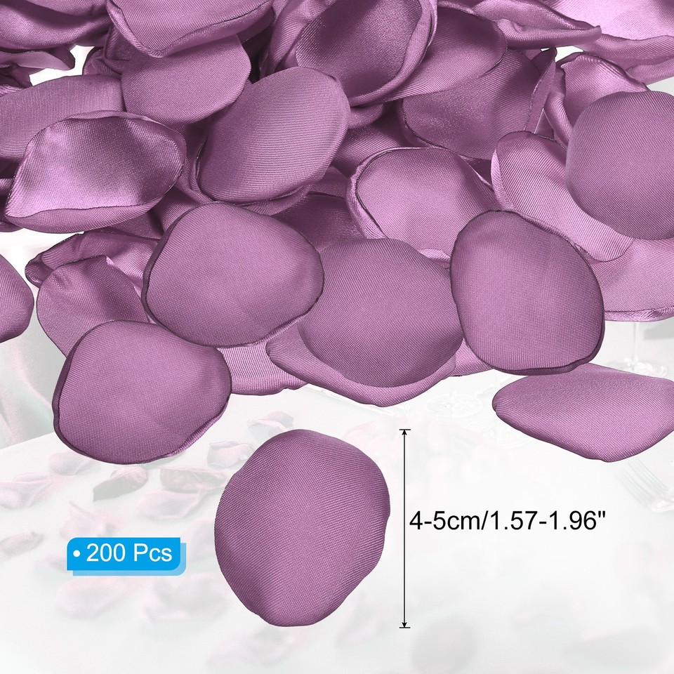 200 Pcs Silk Rose Petals, Artificial Flower Fake Rose Petals Dark Pink ...
