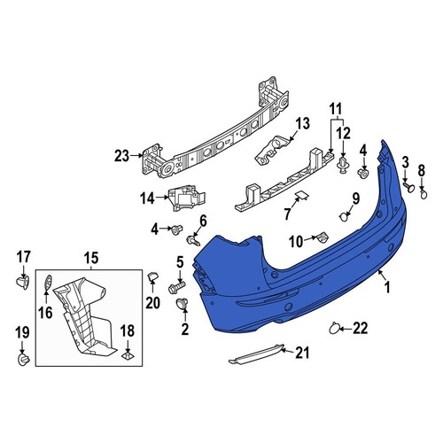 For Mazda CX-30 2020-2024 Mazda DGY950220 Rear Bumper Cover | eBay