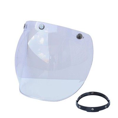 Motorcycle Helmet Wind Shield Bubble Visor UV Anti-Scratch for 3-Snap ...