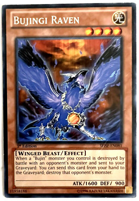 YuGiOh! - Bujingi Raven - SHSP-EN081 - 1st Edition - Rare | eBay