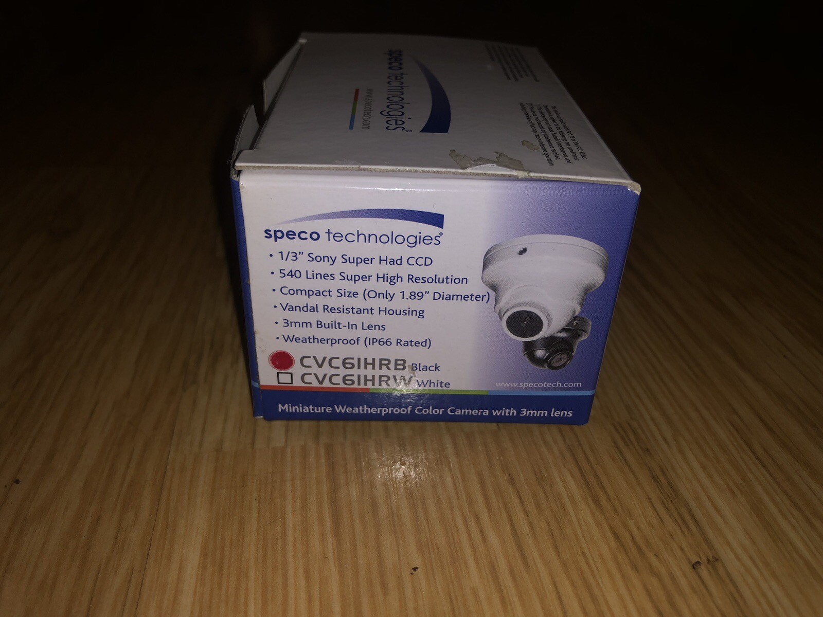 SPECO TECHNOLOGIES CVC6IHRB BLACK MINI WEATHERPROOF COLOR TURRET CAMERA ...