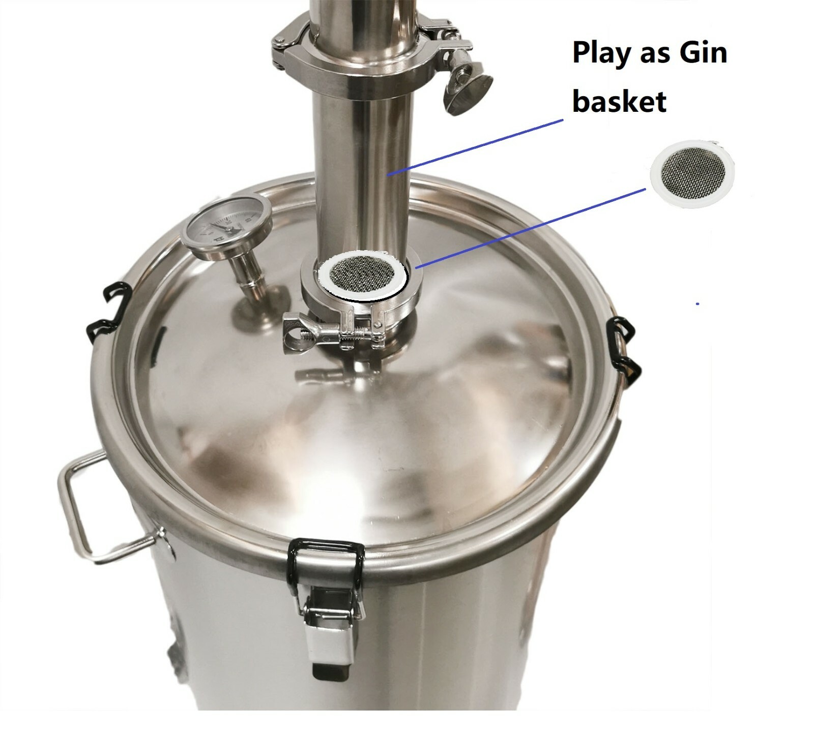 35L/65L StillMate 2-Inch Crystal Clear-SS Modularized Craft Distillery ...