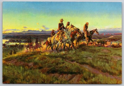Cowboys on Horseback "Men of the Open Range" Art (6 X 4 in) Postcard | eBay