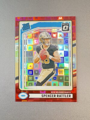 2024 Panini Donruss Spencer Rattler #359 Red Pandora Optic Prizm Rated ...