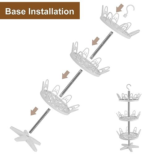3 Tier 360 Degree Rotating Shoe Rack 12 Pairs White Plastic | eBay