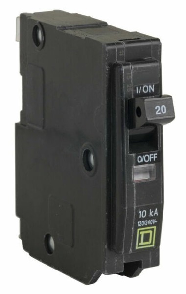 Square D QO120CP Miniature Circuit Breaker - 20 A, 1 Pole, 120/240 VAC ...