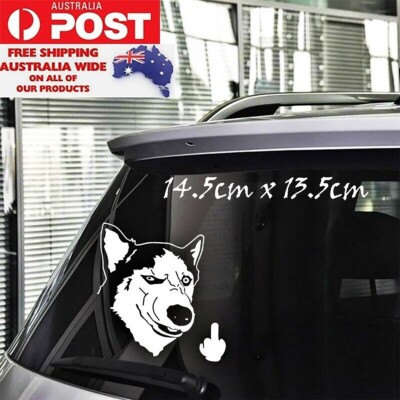 PVC Rude Dog Husky Sticker Vinyl Decal For Ute Car Truck Motorbike Gift ...