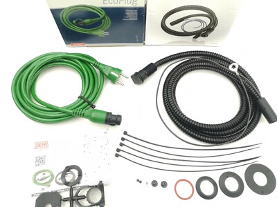 DEFA 460921 + 460939 Mini Plug Heater Connection Cable Green Set Kit 5m ...