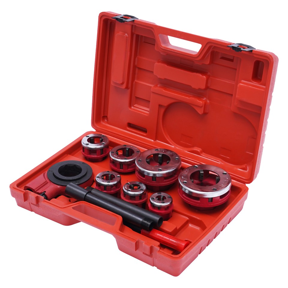 7 Size Pipe Threader Kit Pipe Thread Cutter Tap Bar Head Pipe Die Sets ...