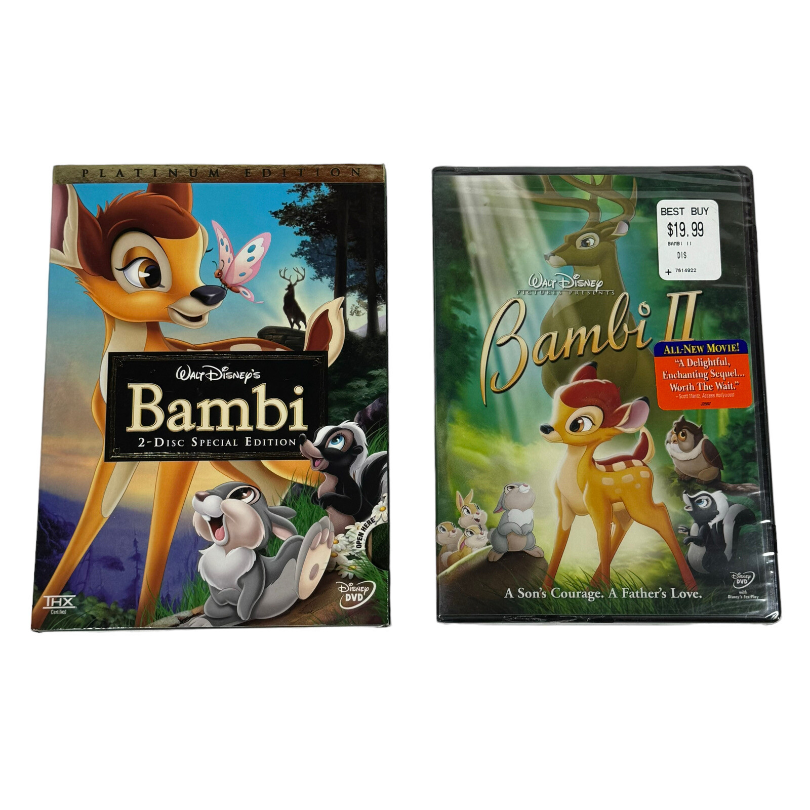 Lot Of 2 - Bambi I & II Disney DVD Brand New Sealed With Slipcover | eBay