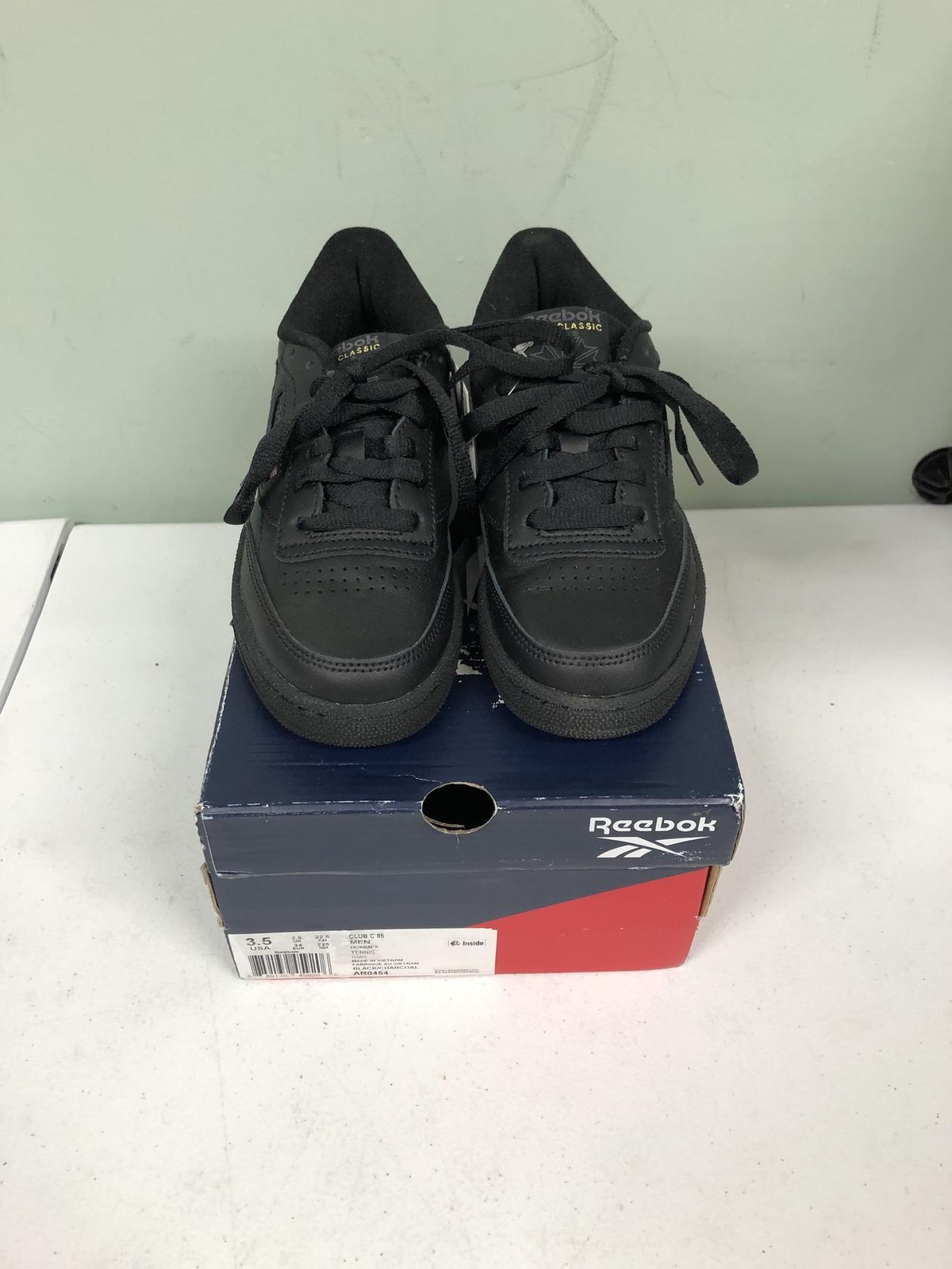 Reebok Men's Club C 85 Tennis Sneaker AR0454 Black/Bl… - Gem