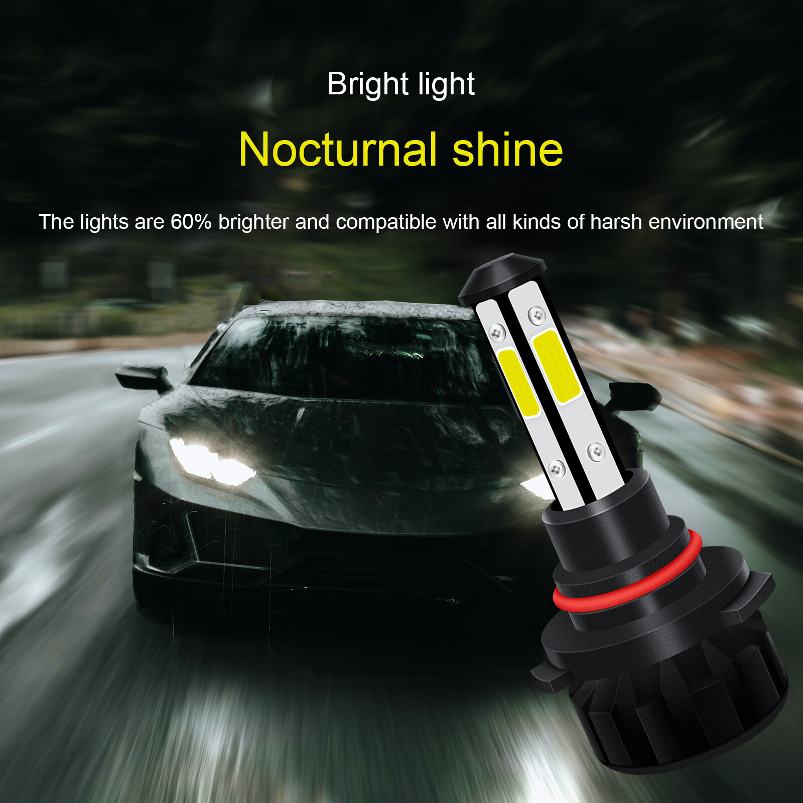 For Ford Edge 2011 2012 2013 2014 -2X 6000 LED Headlight Bulb High ...