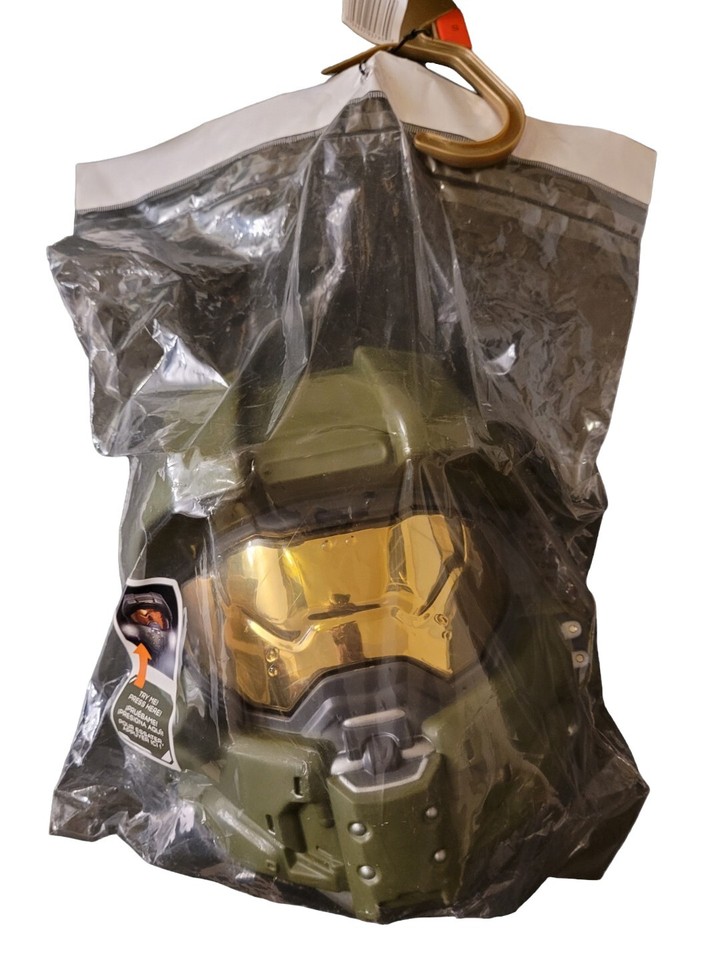 NEW Halo Master Chief Classic Muscle Costume MASK LIGHTS UP! Boys S 4-6 ...