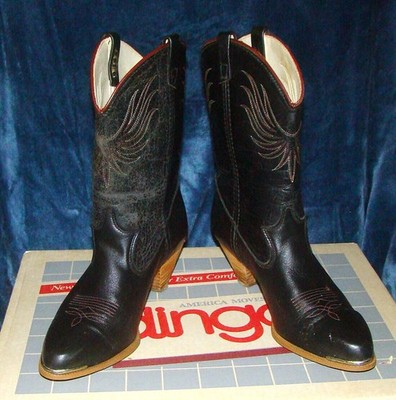 DINGO Brand Women's Size 9.5 M Black Boots Cameo Shangra La 7373 ...